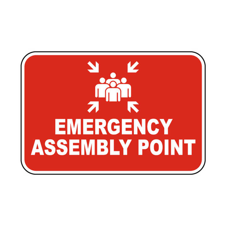 Custom Reflective Security Area Evacuation Assembly Point Aluminum ...
