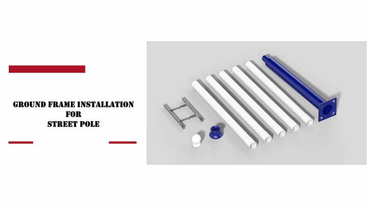 Spliced Street Light Pole - 6M Solar Design for Easy Transport