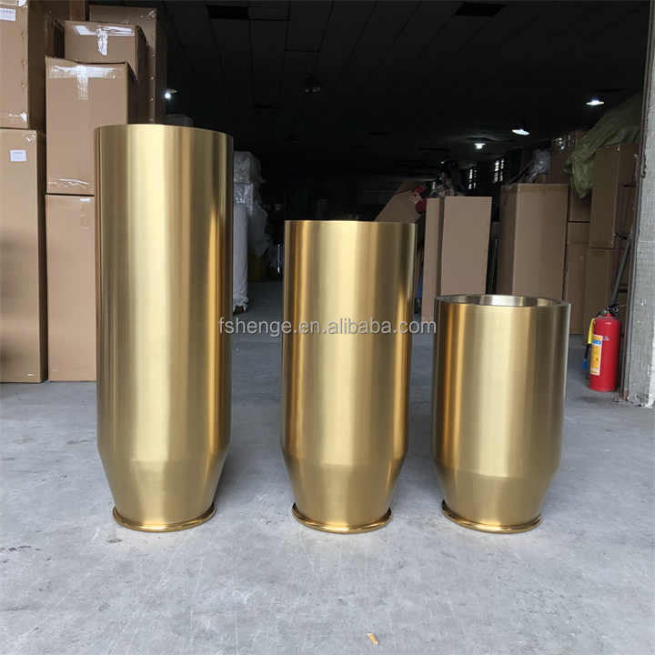 Home Decor Luxury Flower Pot Planter Modern Hotel Golden Large Plant ...