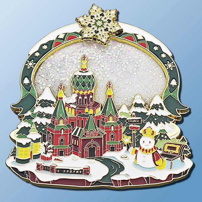 Custom Made Ice Snow World Souvenir Art Deco Medium Metal Custom Shape ...