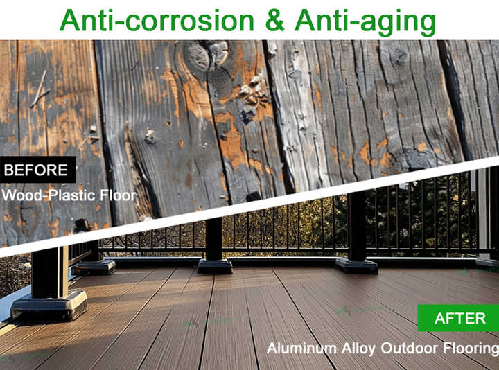 Modern Design Waterproof Outdoor Decking Floor Plank Aluminum Alloy ...