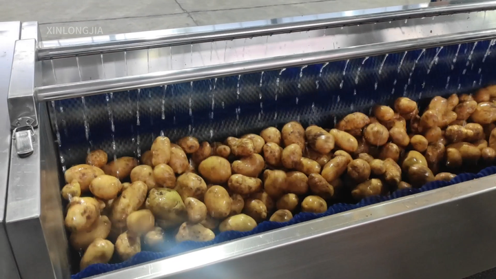 Factory Price Industrial Vegetable Multi Function Brush Roller Potato ...