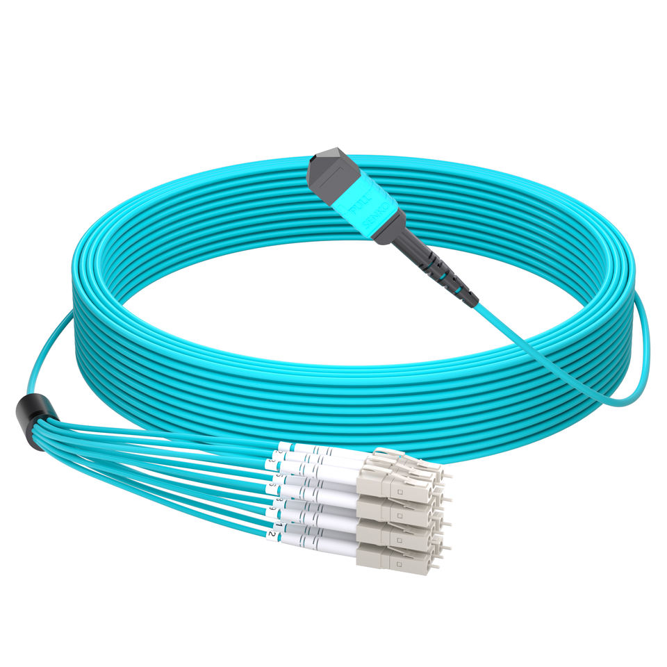 1m OM4 Ten-megabit Multimode Fiber Jumper 12-Core MPO-LC Female ...