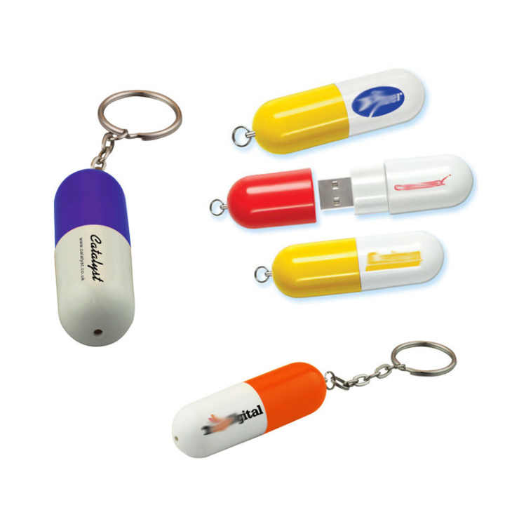 Capsule USB Flash Drives - Customized for Pharma Promotions