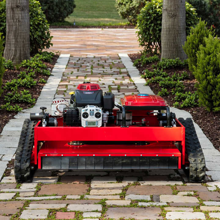 Crawler Lawn Mower Smart Remote Control Rotating Weeder Garden Gasoline ...