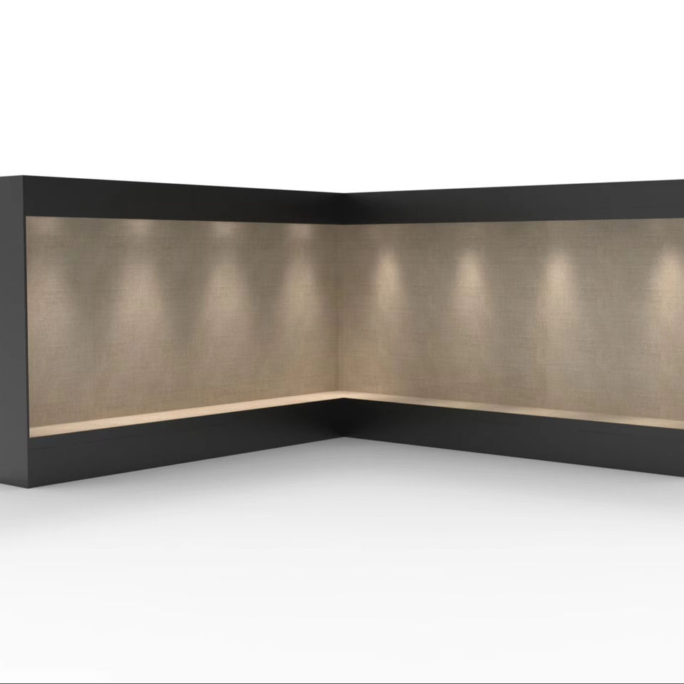 Lastronics L-shaped Display Cabinet with LED Spotlight for Shopping ...