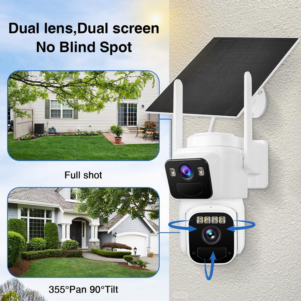 Outdoor Wireless Solar 4g Wifi Security Camera Long Range Smart AI ...