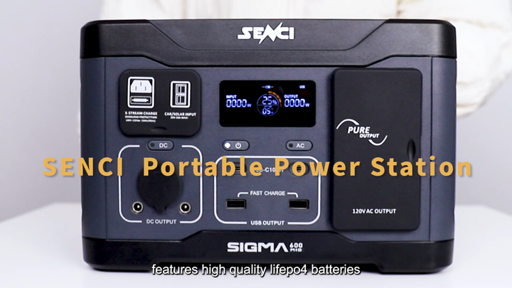 Senci Portable Power Station Lifepo4 Battery Power Supply 600W 1000w ...