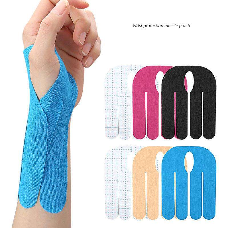 Pre-cut Sports Wrist Brace - Adhesive Support for Athletes