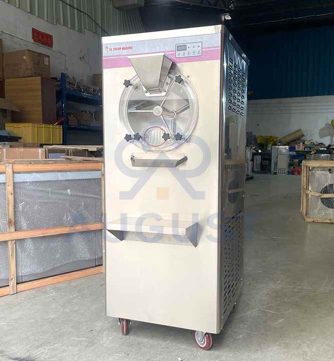 AUGUST Commercial Vertical Batch Freezer Fruit Ice Cream Gelato Maker Making Hard Serve Ice ...