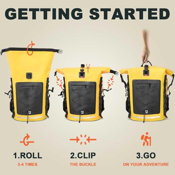 Waterproof Backpack Dry Bag 35L 55L 85L Heavy-duty Roll-top Hiking ...