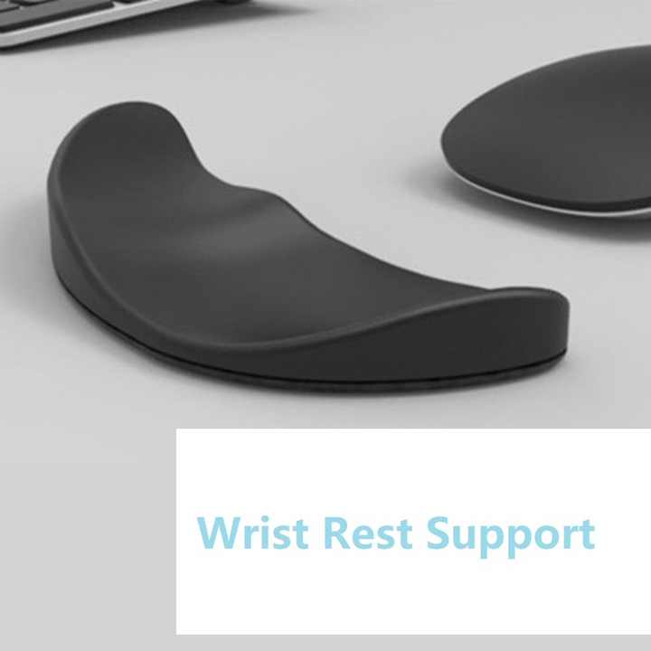 Ergonomic Mouse Pads Silicon Gel Non-Slip Streamline Wrist Rest Support ...