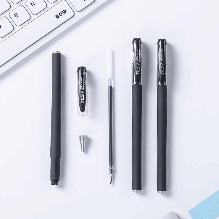 GP-380 Frosted Gel Pen - 12pcs Box, 0.5mm Carbon Water-Based Pen