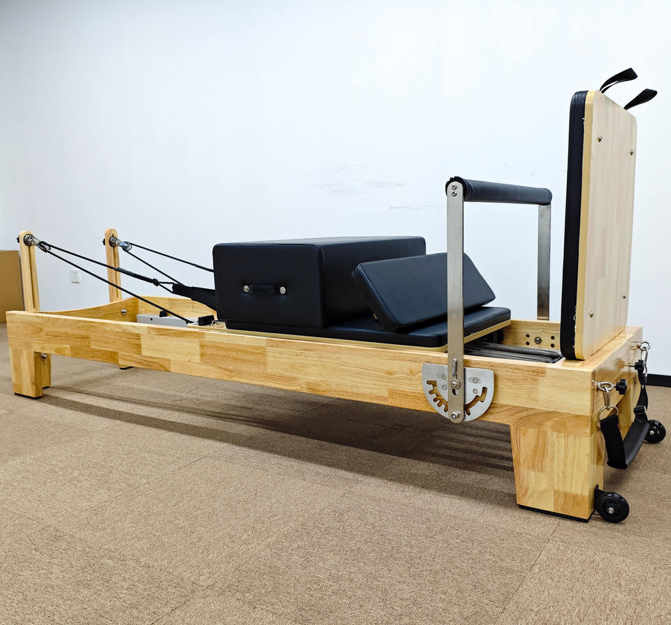 Wood Pilates Reformer Home Commercial Studio Use Oak Pilates Reformer ...