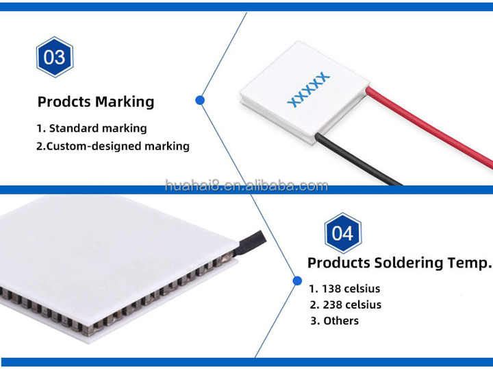 12V TEC1-12702 Industrial Grade Peltier Elements Ceramic Substrate High ...