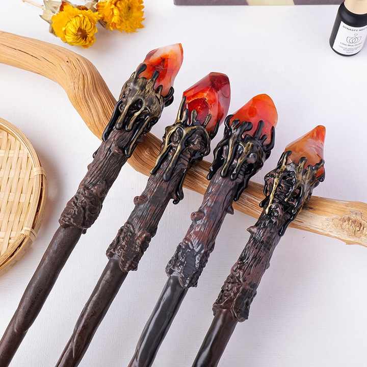 Wholesale Natural Crystal Carnelian Torch Magic Wands Halloween Props ...