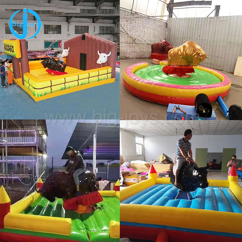 Inflatable Sports Game Kids Mechanical Bull, Kids Mechanical Cow Ride ...