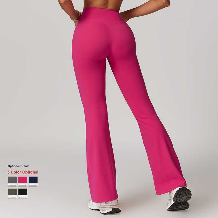 High Waist Quick Drying Breathable Yoga Pants Women Tight Workout Peach ...