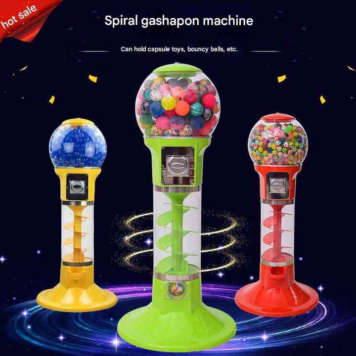 Coin Operated Spiral Vending Machine Capsule Toy Candy Two Electric ...