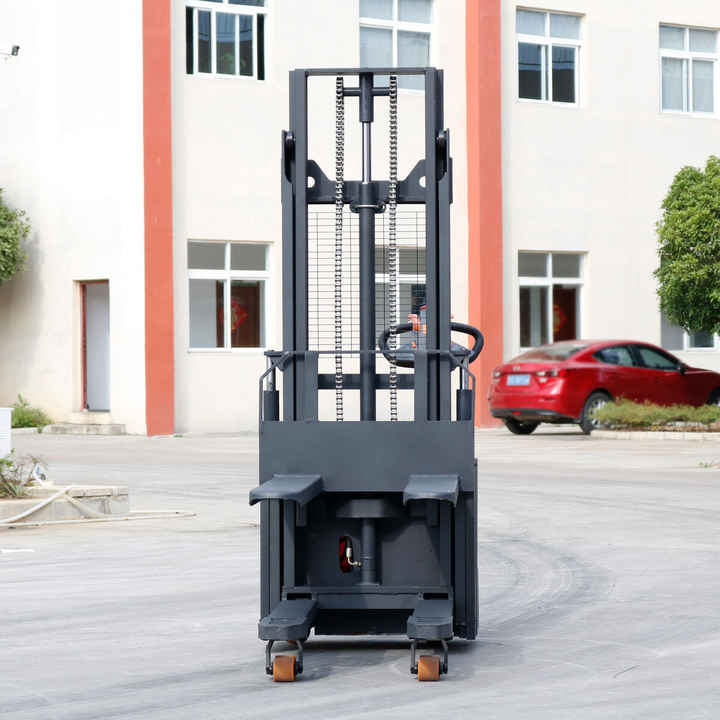 1.5ton 3M Full Electric Pallet Stacker Walkie Type Double Lift Forklift ...