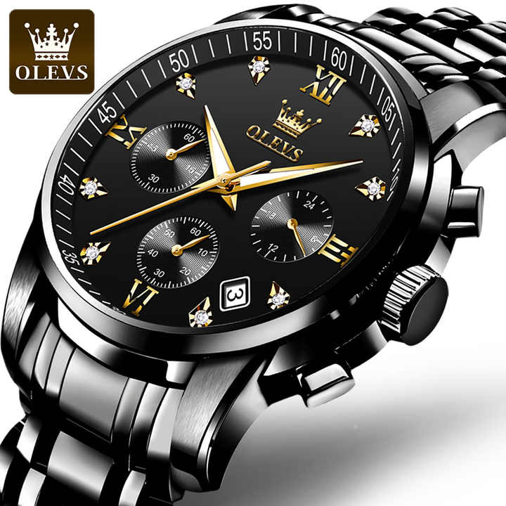 Men's Watch OLEVS 2858 - Business Multi Time Zone Wristwatch