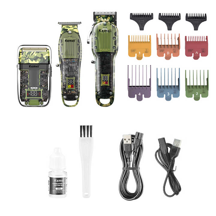 Kemei Hair Clippers - Professional, Rechargeable Trimmers