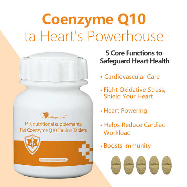 COENZYME Q10 Chewable Tablet Pet Health Care Supplement for Cats and ...