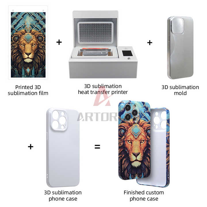 3D Phone Case Sublimation Machine - Semi-Automatic Printer