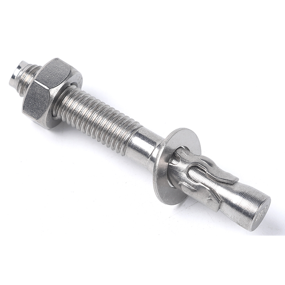 Perno de anclaje de cuña de hormigón, perno pasante de acero inoxidable 304, M6, M8, M10, M12 ...