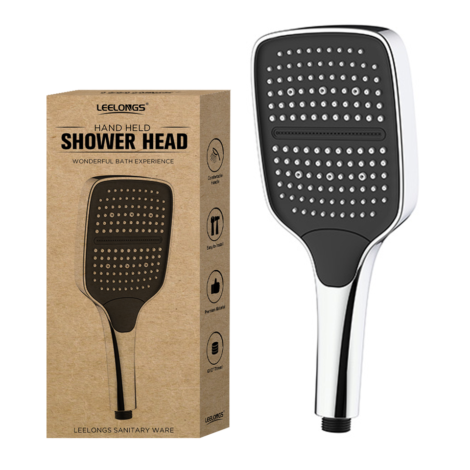 Leelongs Waterfall Button Handheld Shower - 3 Modes Water Saving ...