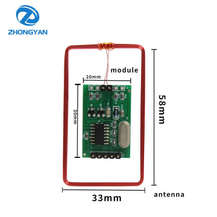 TTL Uart Interface Reader Module 125KHz Embedded ID EM4100 Card ISO ...