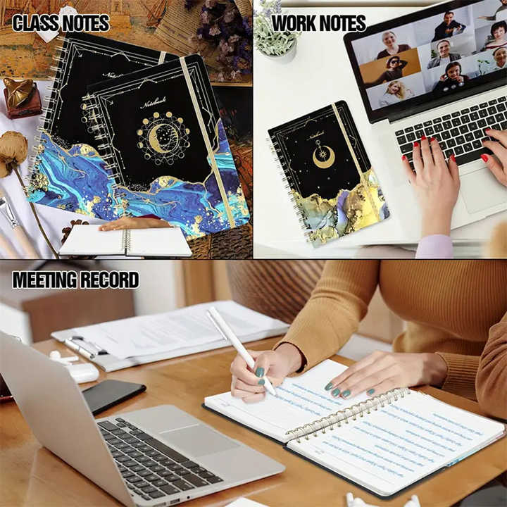 Custom Designed A5 Spiral Notebook Dotted Line Journal Thread-Sewing ...