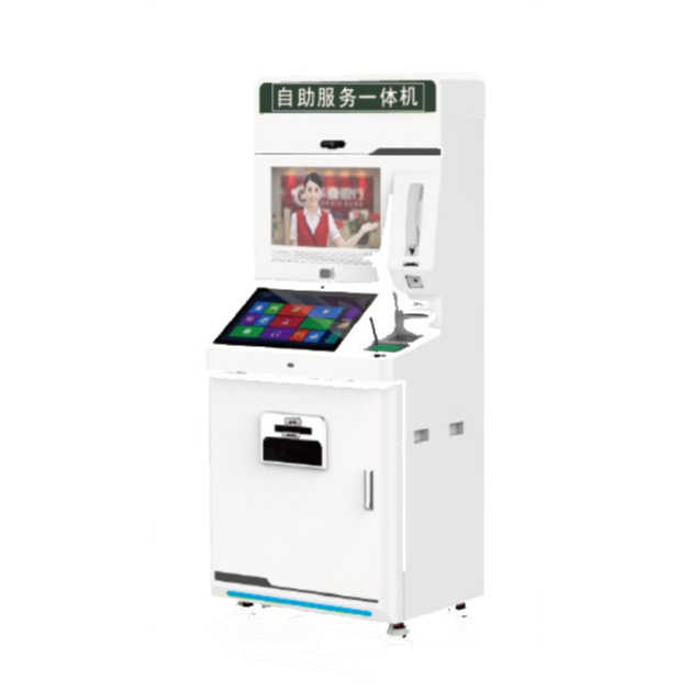 Interactive Dual Monitor Self-Service ATM Banking Machine