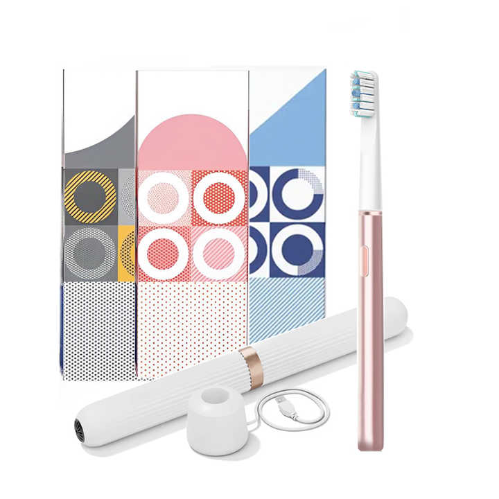Wireless Charging Electric Toothbrush for Women - Pink & Purple