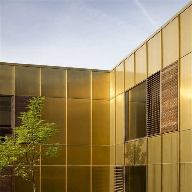 Gold Mirror Coated Aluminum Composite Panels for Projects