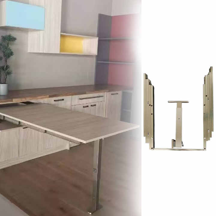 Modern Style Space-Saving Invisible Pull-Out Telescopic Table Mechanism ...