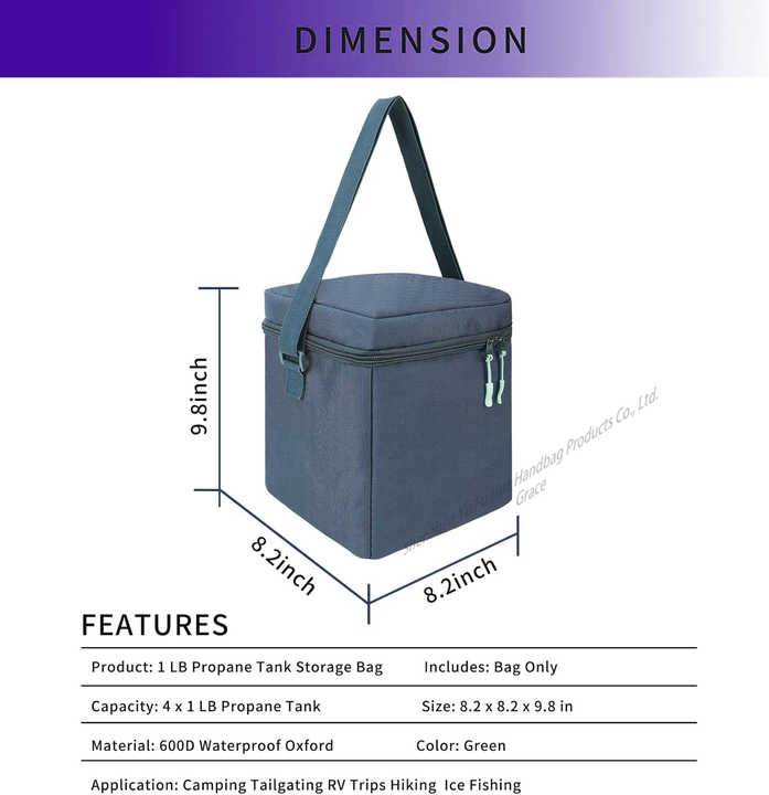 Small 1LB Propane Tank Storage Bag Mini Fuel Cylinder Carry Bags for 4 ...