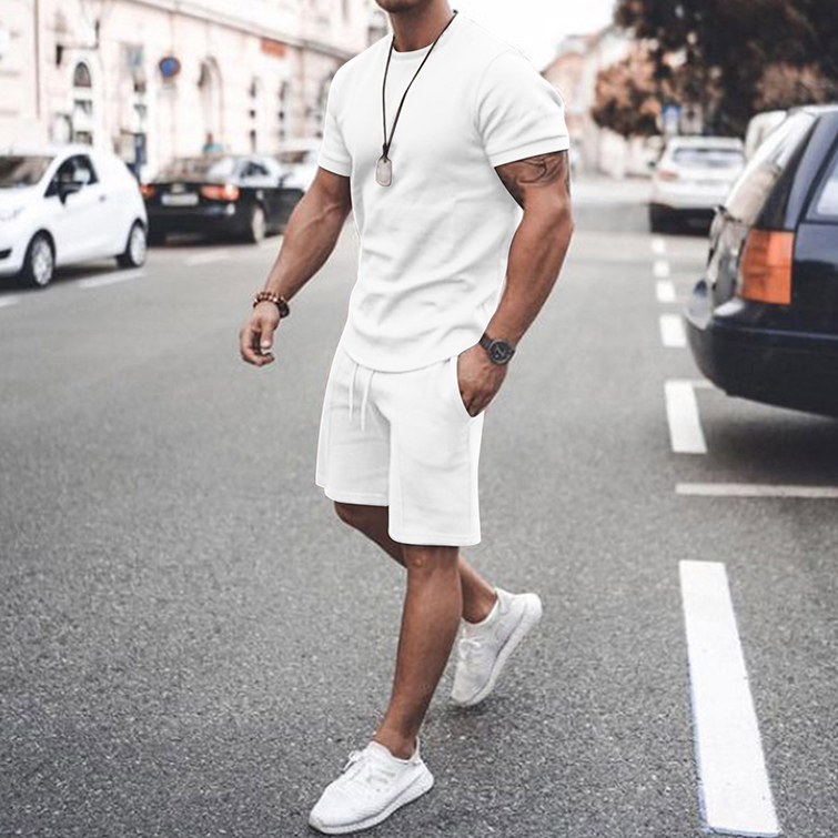 Short Sets for Men Casual Clothes Summer Man 2 Piece Set Sports Suits ...
