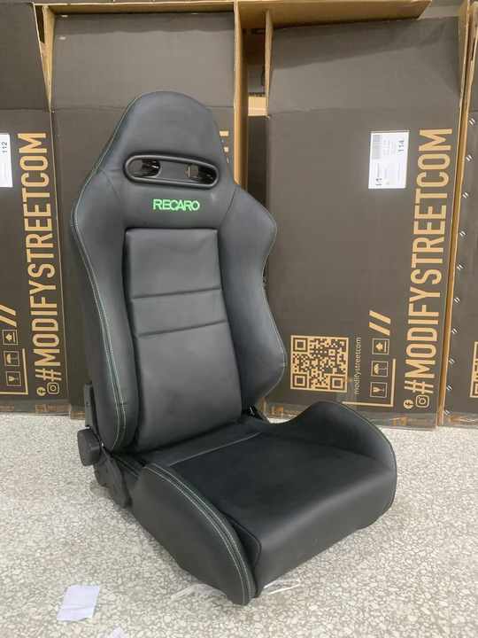 JBR Universal Black Suede PVC Leather RECARO Sport Seats