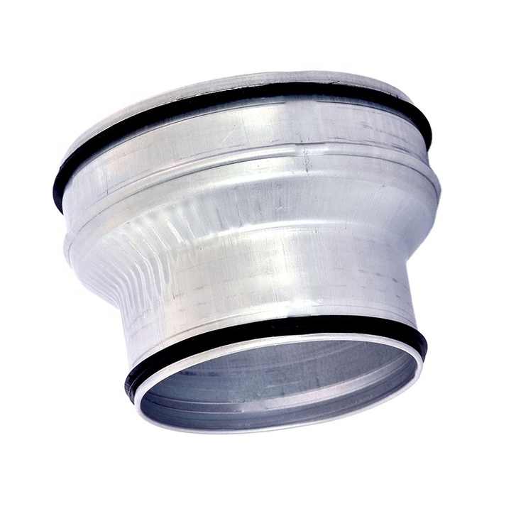 Pressed Male Circular Reducer with Rubber Gaskets for Spiro Duct