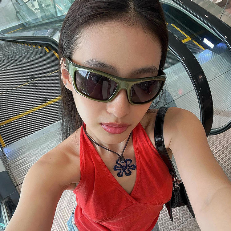 2024 New Y2K Ins Style Concave Street Photo Sunglasses Unisex Full ...