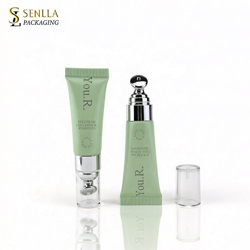 Custom Empty Eye Cream Tube Cosmetic Squeeze Lip Gloss Tube with Metal ...