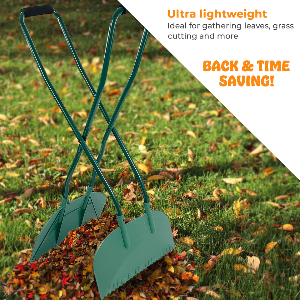 Long Handled Leaf Collecting Rake Grabs Hand Rake Leaf Claws Scoops ...