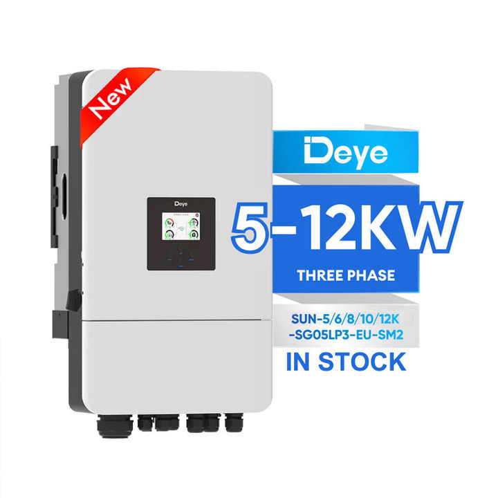 Deye SUN-12K-SG05LP3-EU-SM2 Solar Inverter 3Kw 5Kw 6Kw 8Kw 10Kw 12Kw 3 Phase Hybrid Solar Energy ...