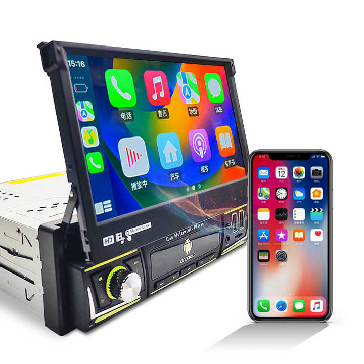 7" IPS HD Portable Monitor Wireless Carplay Screen Wireless Android ...