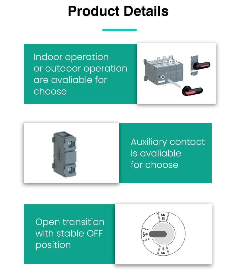 CSQ isolation switch three-phase load isolation switch 380v 800a 50 ...