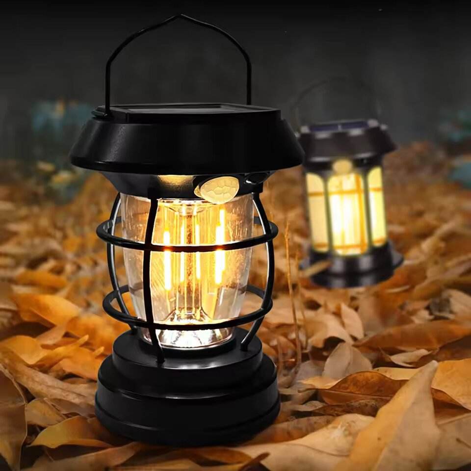Solar LED Camping Lights Rechargeable Waterproof IP55 Portable ...
