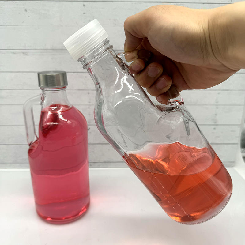 1000ml Clear Glass Beverage Bottle With Handle for Homemade Beverage ...