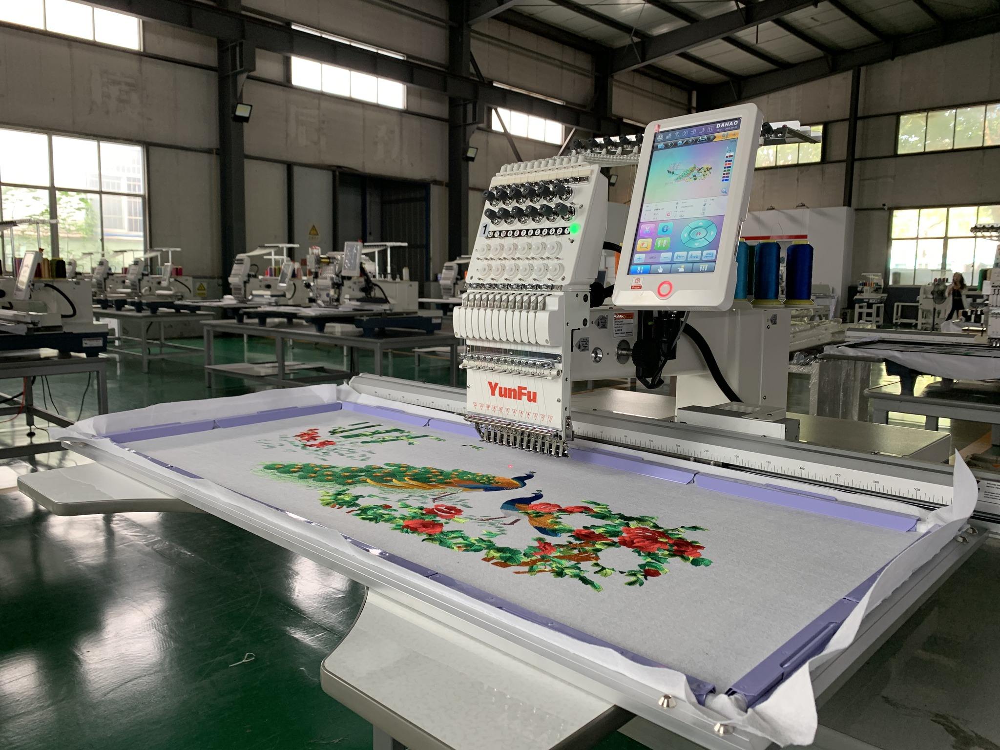 DDP licensed 12 needles 15 needles large embroidery area 1200*500 ...