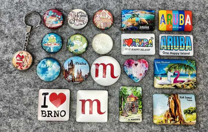 Custom Refrigerator Sublimation Crystal Glass Magnets